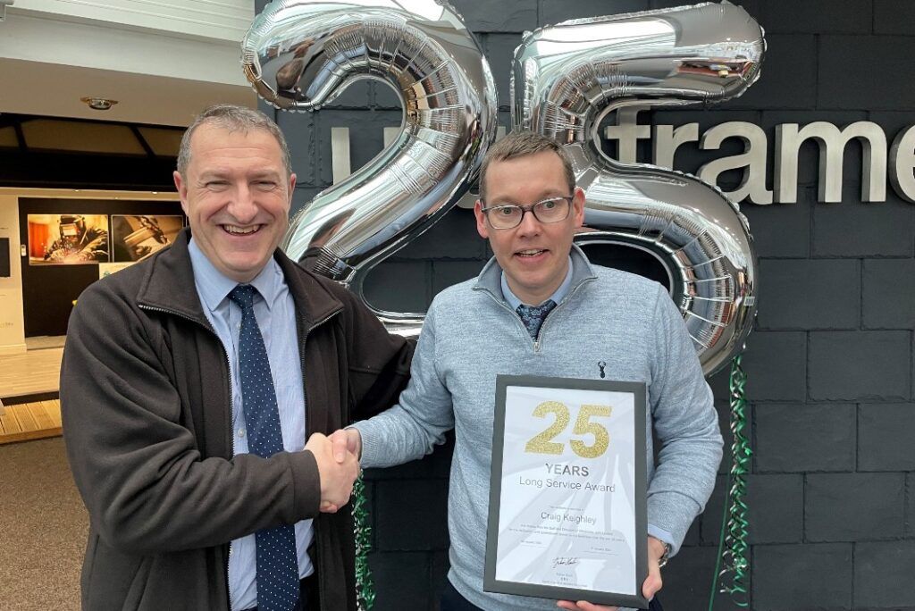 Craig celebrates 25 years at Ultraframe | People